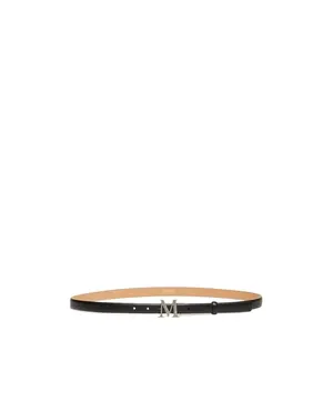 Max Mara Leather Belt With Buckle - Black
