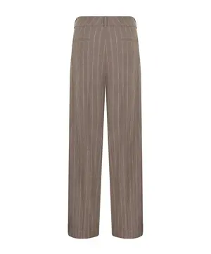 Peserico Pinstriped Wide-leg Trousers - Gray