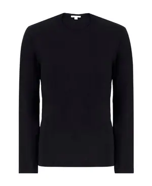 JAMES PERSE Long Sleeved Crew Neck T-shirt - Black