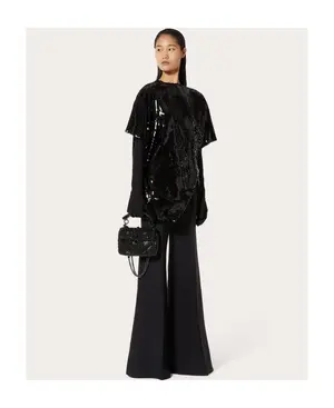 Valentino Garavani Embellished Sequin Crewneck T-shirt