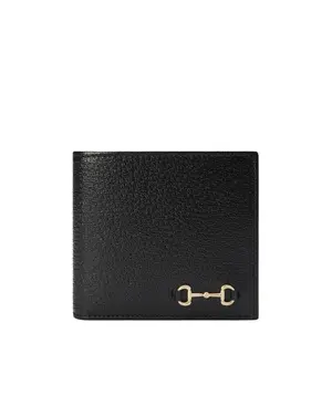 Gucci Horsebit Leather Bi-fold Wallet - Black