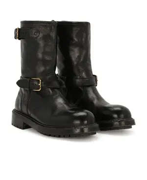 Dolce & Gabbana Bernini Buckled Biker Boots
