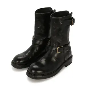 Dolce & Gabbana Bernini Buckled Biker Boots