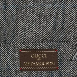 Gucci Single Breasted Houndstooth Checked Coat