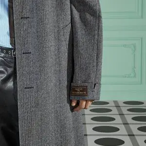 Gucci Single Breasted Houndstooth Checked Coat