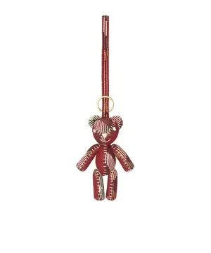 Burberry Thomas Bear Charm Keychain - Rust-colored