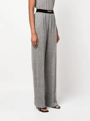 TOM FORD Logo Waistband Track Pants - Gray