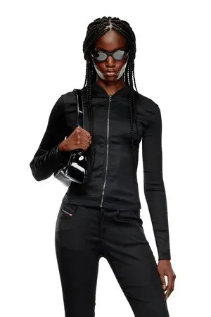 DIESEL® G-oper Rib-knit Stretch Satin Jacket