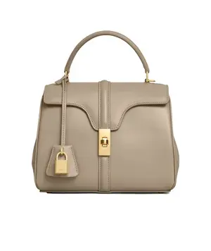 Celine Small 16 Bag In Satinated Calfskin - Nude