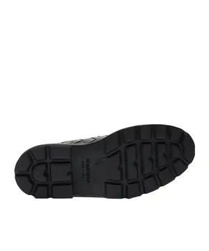 SCAROSSO Damiano Woven Round Toe Lace-up Shoes