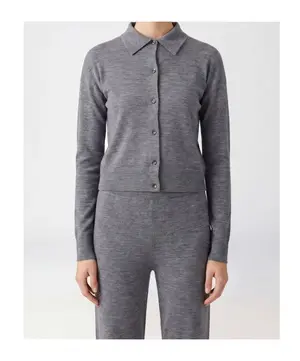 Max Mara Medeola Knitted Cardigan - Gray