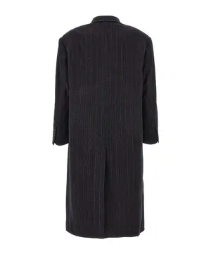 Isabel Marant Étoile Lexana Double-breasted Pinstripe Coat - Black