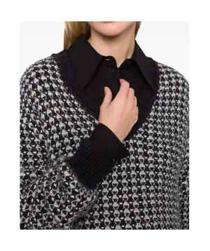 Alberta Ferretti Oversized V-neck Jumper