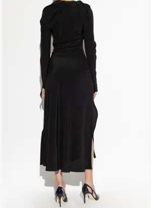 Victoria Beckham Embellished Satin Dress