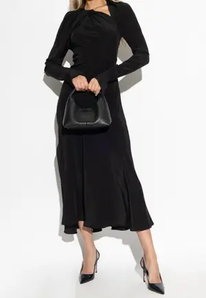 Victoria Beckham Embellished Satin Dress
