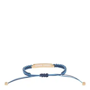 Miu Miu Cotton And Metal Bracelet With Logo