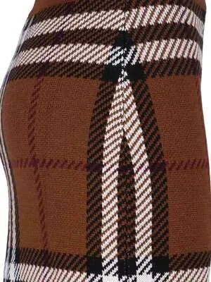 Burberry Kiandra Check Wool Mini Skirt