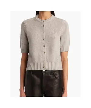 Khaite Nora Short-sleeved Cardigan - Grey