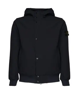 Stone Island Hooded Jacket With Logo Patch