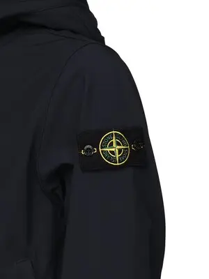 Stone Island Hooded Jacket With Logo Patch