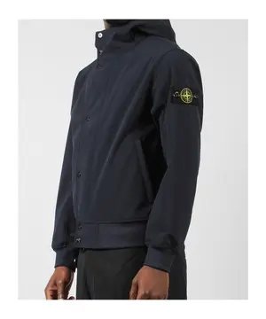 Stone Island Hooded Jacket With Logo Patch