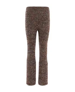 Chloé Ribbed Knit Bell-bottom Trousers