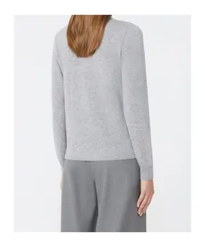 Max Mara Educata Ribbed Turtleneck Sweater - Light Gray