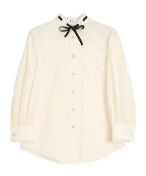Valentino Garavani Embellished Bow Detail Shirt - Ivory