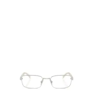 Prada Rectangular Frame Eyeglasses - Silver