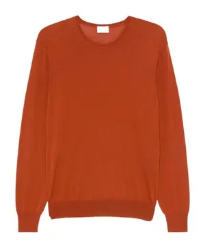 Saint Laurent Crew Neck Long Sleeve Sweater - Brown