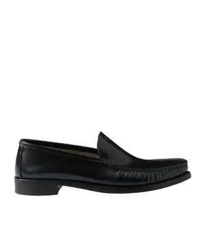 Prada Logo-debossed Ruched Loafers - Black
