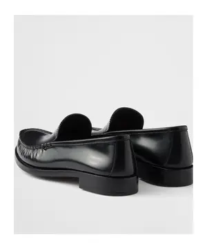 Prada Logo-debossed Ruched Loafers - Black