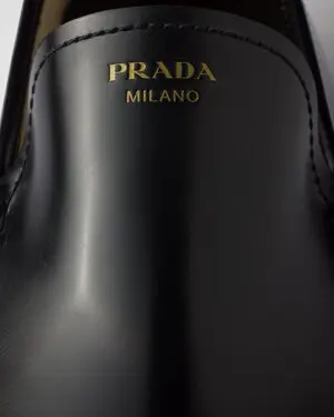 Prada Logo-debossed Ruched Loafers - Black