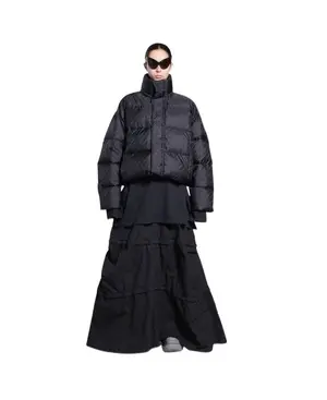 Balenciaga Allover Logo Bb Puffer Jacket