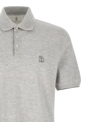 Brunello Cucinelli Logo Detailed Short-sleeved Polo Shirt