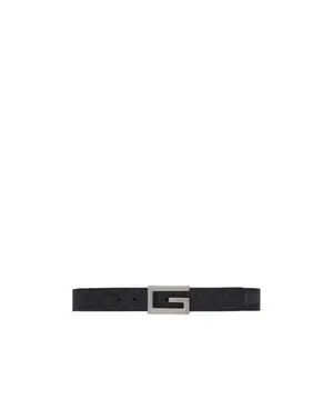Gucci Reversible Belt With Square G Buckle - Black