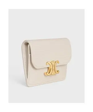 Celine Card Holder With Flap Triomphe In Lizard