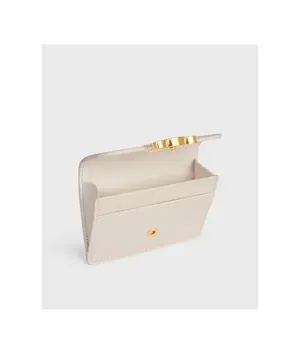 Celine Card Holder With Flap Triomphe In Lizard