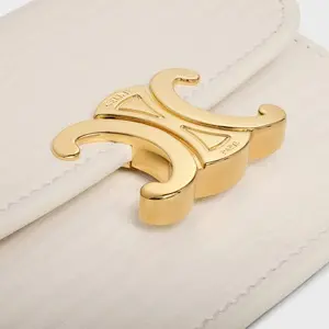 Celine Card Holder With Flap Triomphe In Lizard