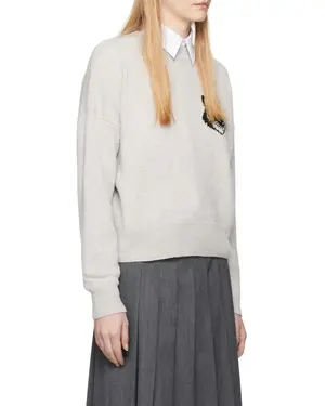 Maison Kitsuné Intarsia Logo Wool Jumper