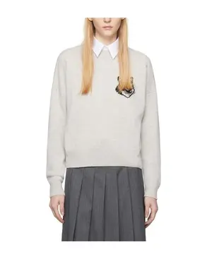 Maison Kitsuné Intarsia Logo Wool Jumper