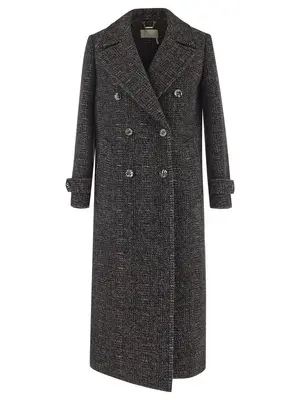 Chloé Logo Double-breasted Coat - Black