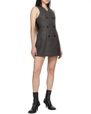 Stella McCartney Sleeveless Double-breasted Pinstripe Dress