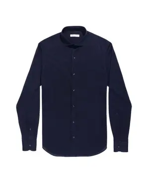 Loro Piana Navy Blue Classic Button Shirt