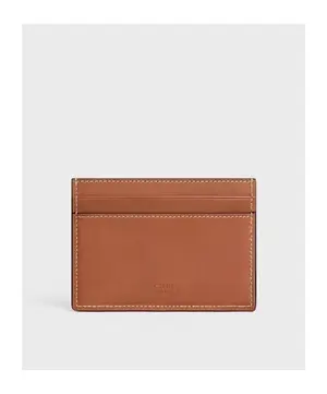 Celine Card Holder In Natural Calfskin
