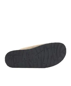 SCAROSSO Enea Buckled Suede Slip-on Sandals - Beige