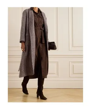 Brunello Cucinelli Single-breasted Belted Coat