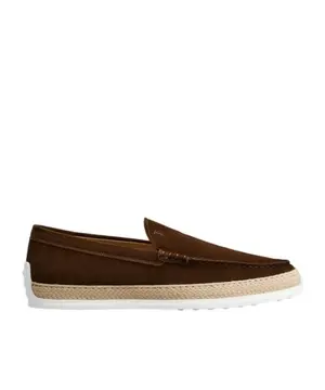TOD'S Almond Toe Slip-on Loafers - Brown