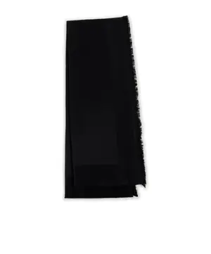 Saint Laurent Fringed Scarf - Black