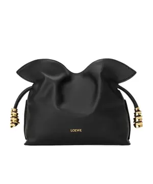 Loewe Mini Coil Flamenco Clutch Bag - Black